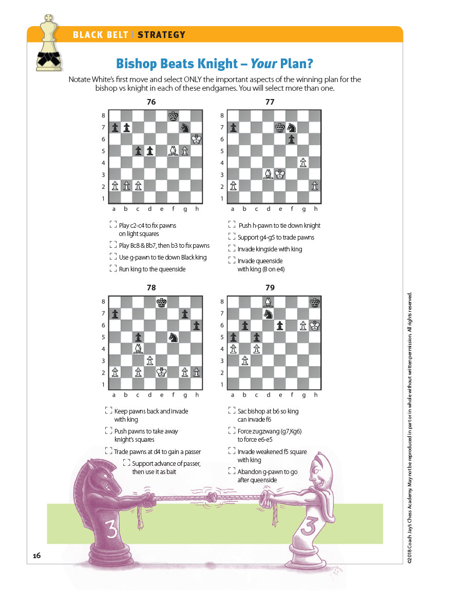 Black Belt Chess Puzzle Pack – Coach Jay's Chess Academy